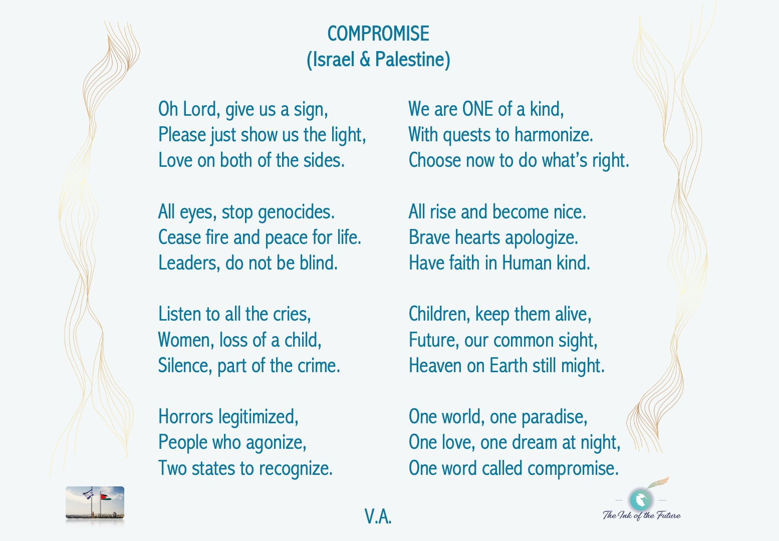 Poem : Reconcile, A Sign Of Compromise (Israel & Palestine) – ODYSSEE ...
